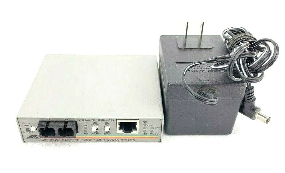 Allied Telesyn AT-MC102XL Fiber Optic TX to FX Fast Ethernet Media Con — Online Camera Systems