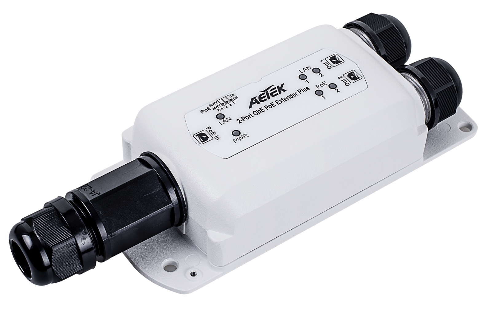 Aetek E69-602 PoE Extender GbE Gigabit Ethernet Outdoor 30W/60W/95W 50 — Online Camera Systems