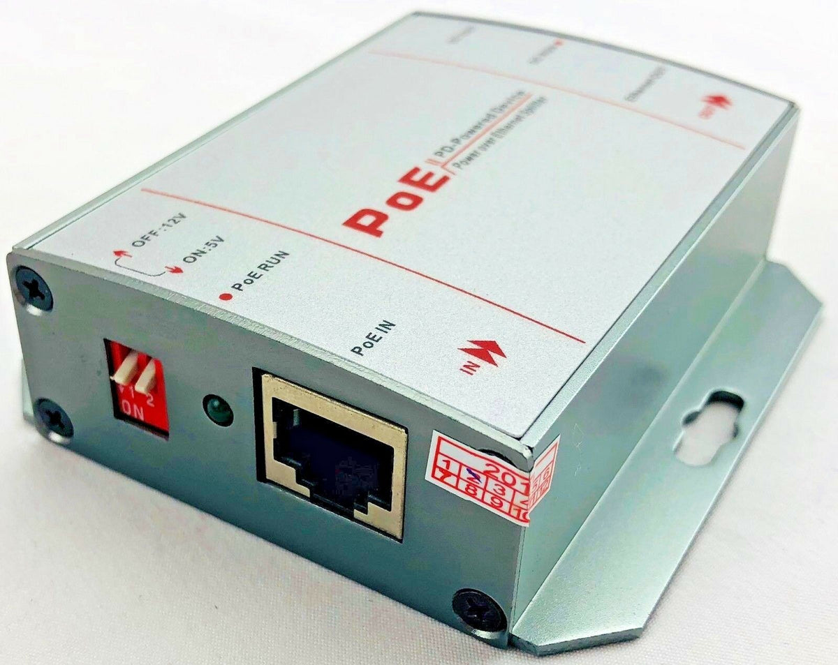 Industrial Gigabit PoE Splitter DC-DC, RJ45 PSE 48V Input, 5/12V DC 2A ...