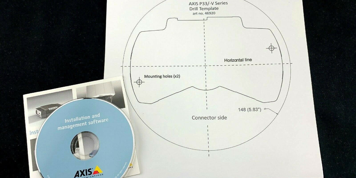 Axis P33/-V Series Drill Template Art No. 46920 w/ Installation Softwa — Online Camera Systems