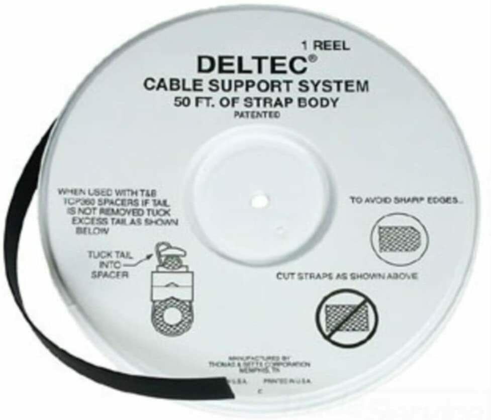 Thomas & Betts Deltec CSS-50R 50 Ft Cable Strap Reel Cable Support Sys ...