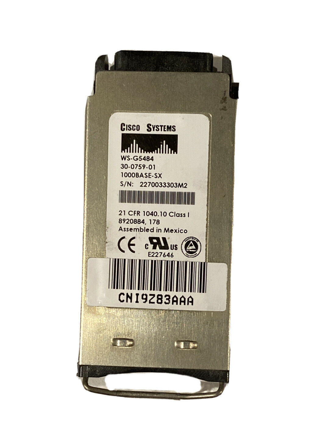 Cisco WS-G5484 1000BASE-SX Giga Interface Converter GBIC Module 30-075 ...