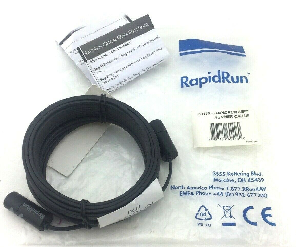 C2G RapidRun 60118 Optical Runner Cable Plenum OFNP-Rated 35ft Fiber E ...