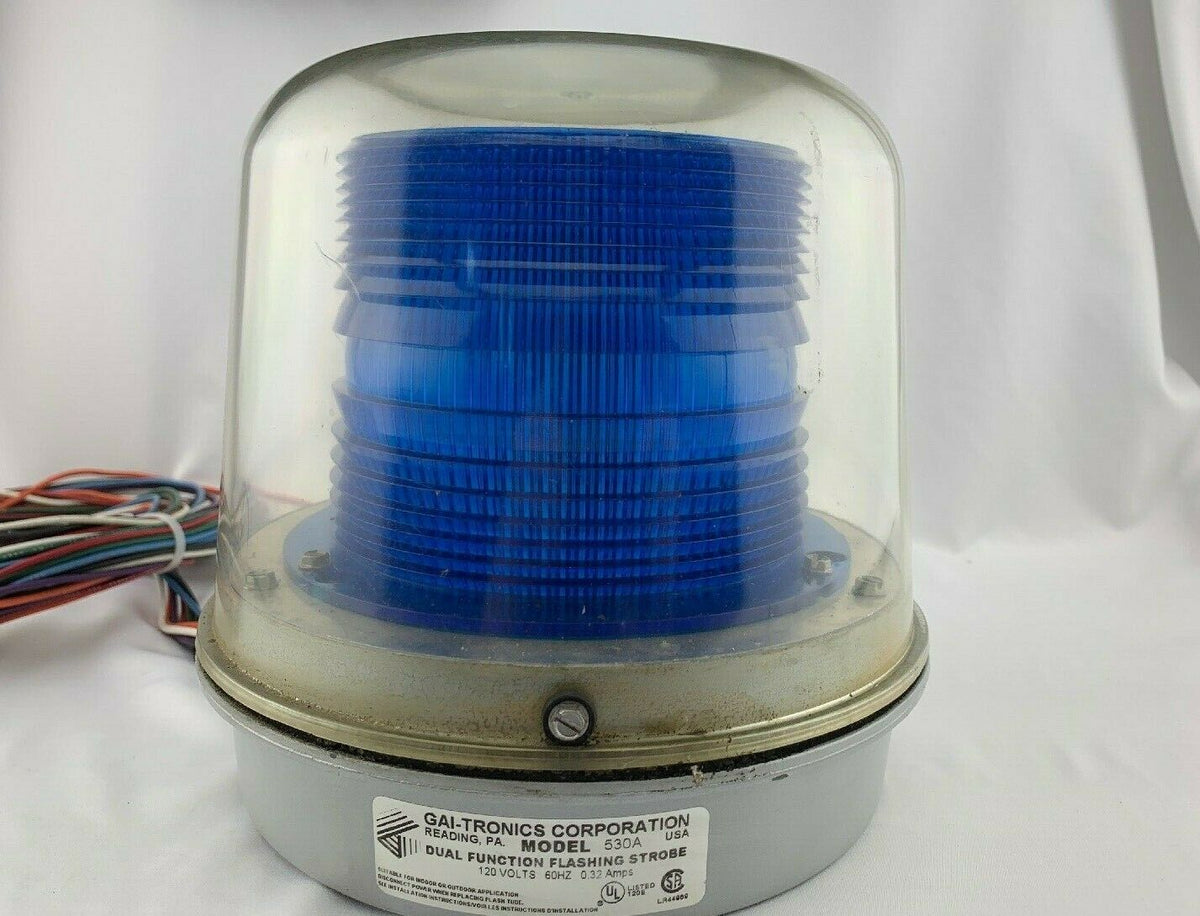 GAI-Tronics 530A Emergency LED Flashing Strobe Light Blue Emergency Te ...