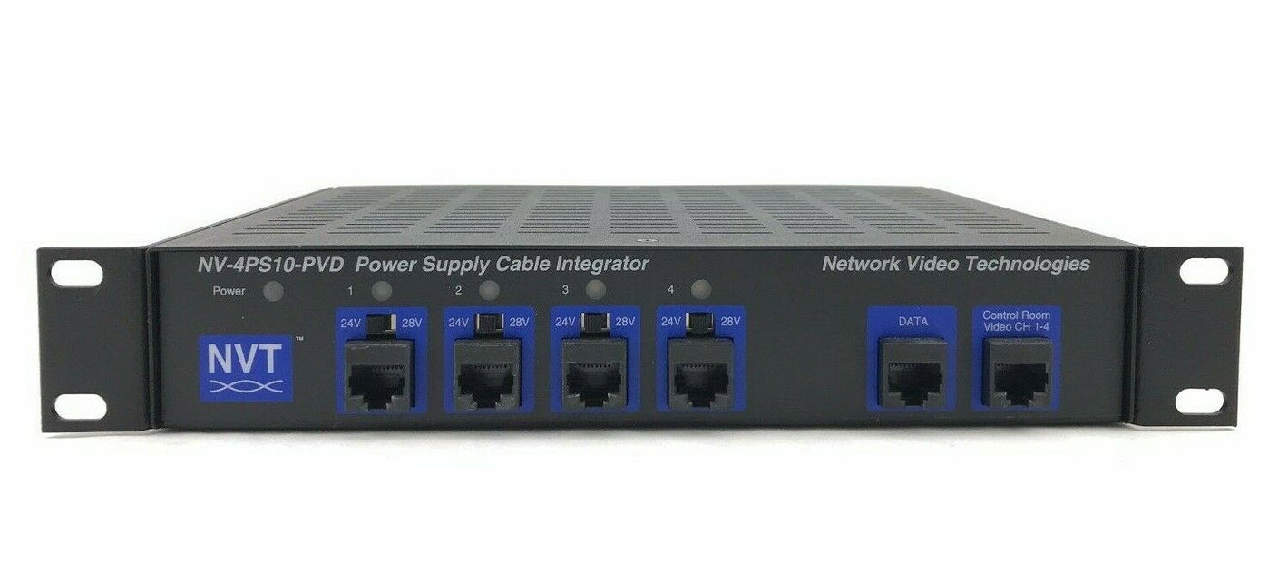 NVT NV-4PS10-PVD 4-Port Power Supply & Video Receiver over UTP Hub Rac ...