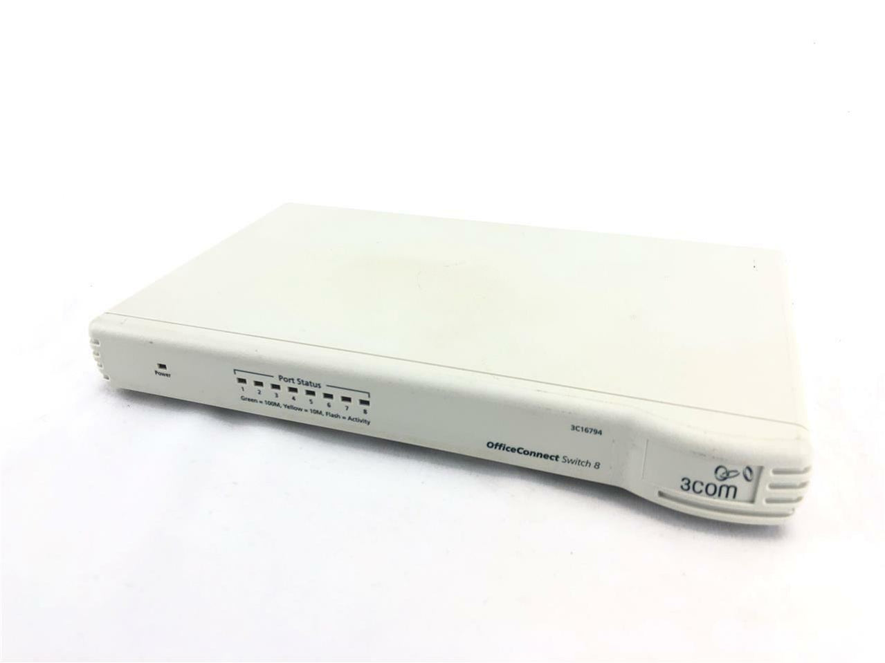 3COM 3C16794 Office Connect 8 Port Fast Ethernet Dual Speed Switch wit ...